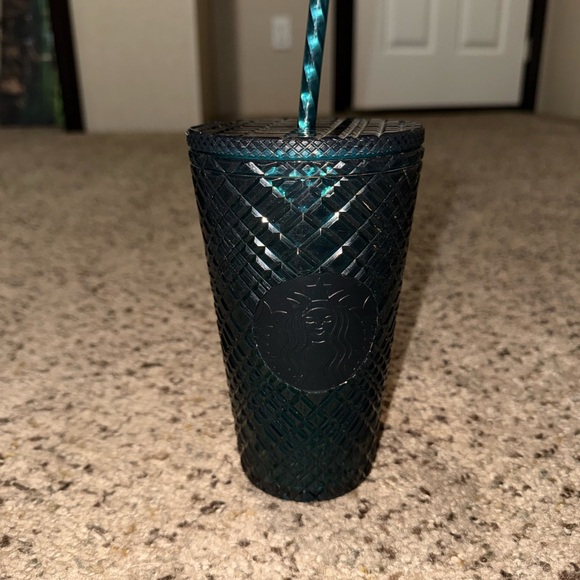 Starbucks | Kitchen | Starbucks Emerald Textured Tumbler With Straw ...